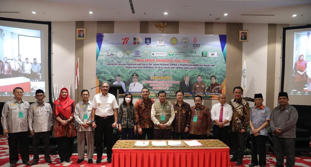 Pj. Gubernur Ridwan Yakini Bersama APKASINDO, Petani Sawit Babel Naik Kelas